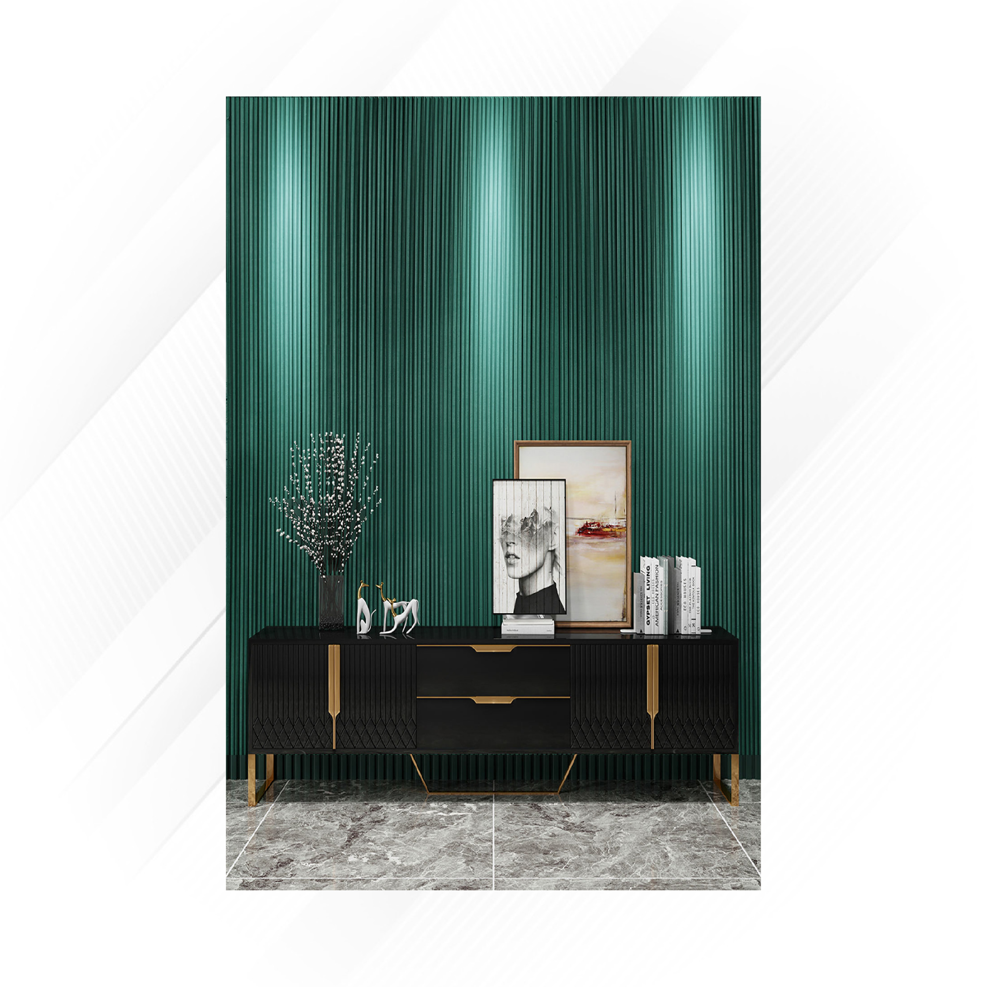 Panelx Fluted HDHMR Wall Panels (Paintable) | 8 Feet * 4 Feet | 308