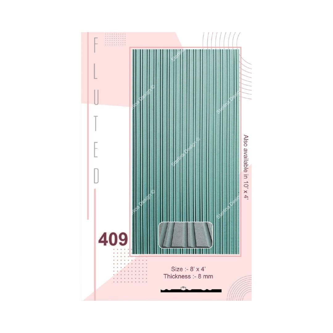 Panelx Fluted HDHMR Wall Panels (Paintable) | 8 Feet * 4 Feet | 409